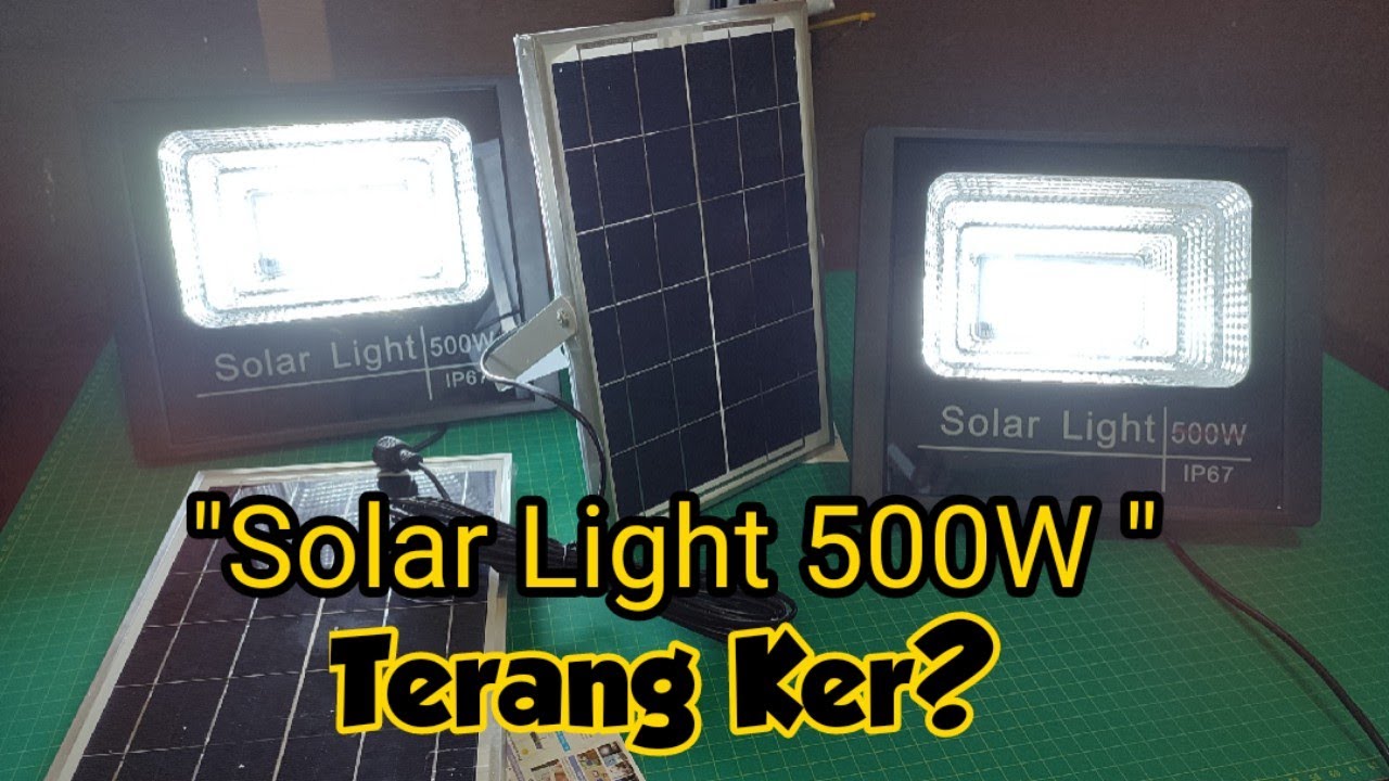 Solar Light 500W IP67 Open Box & Test POWER - YouTube