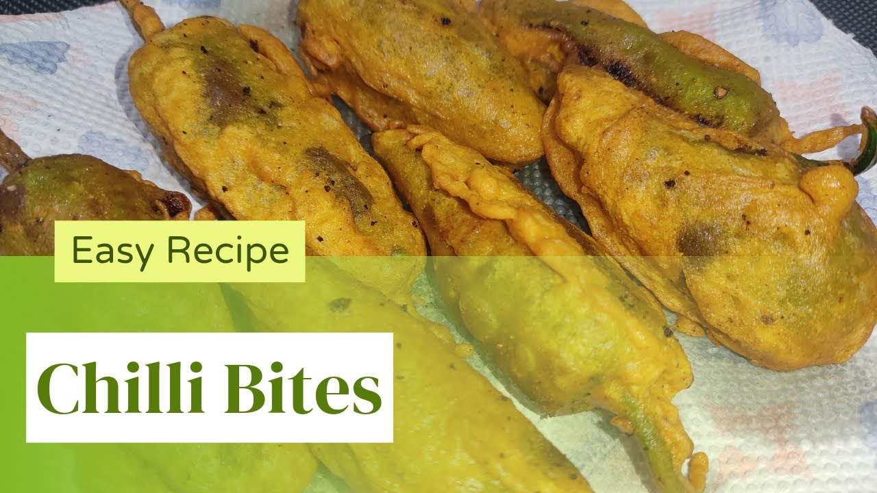 Chilli Bites Easy Recipe | Mirch Pakora Recipe | #cooking #food #snacks ...