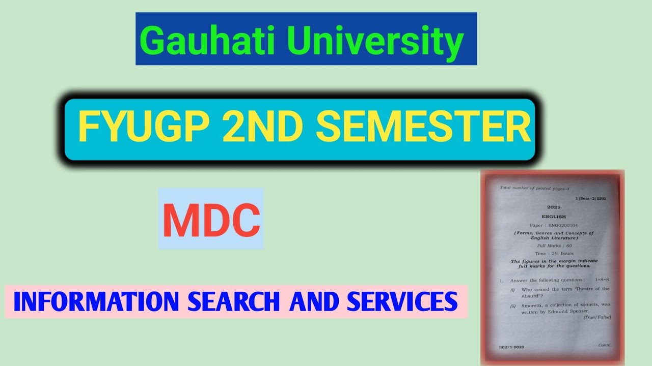 2nd semester MDC Information source and services final Exam question ...