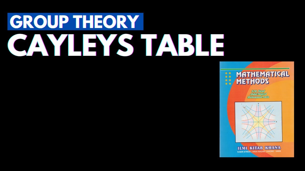 Cayley's table in Group theory | CHAPTER 2 | MATHEMATICAL METHODS BY S ...