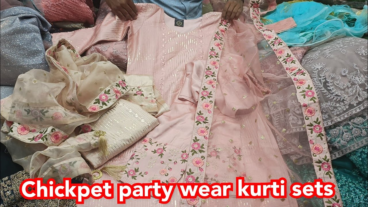 chickpet Bangalore designer kurti sets||Single piece courier available ...