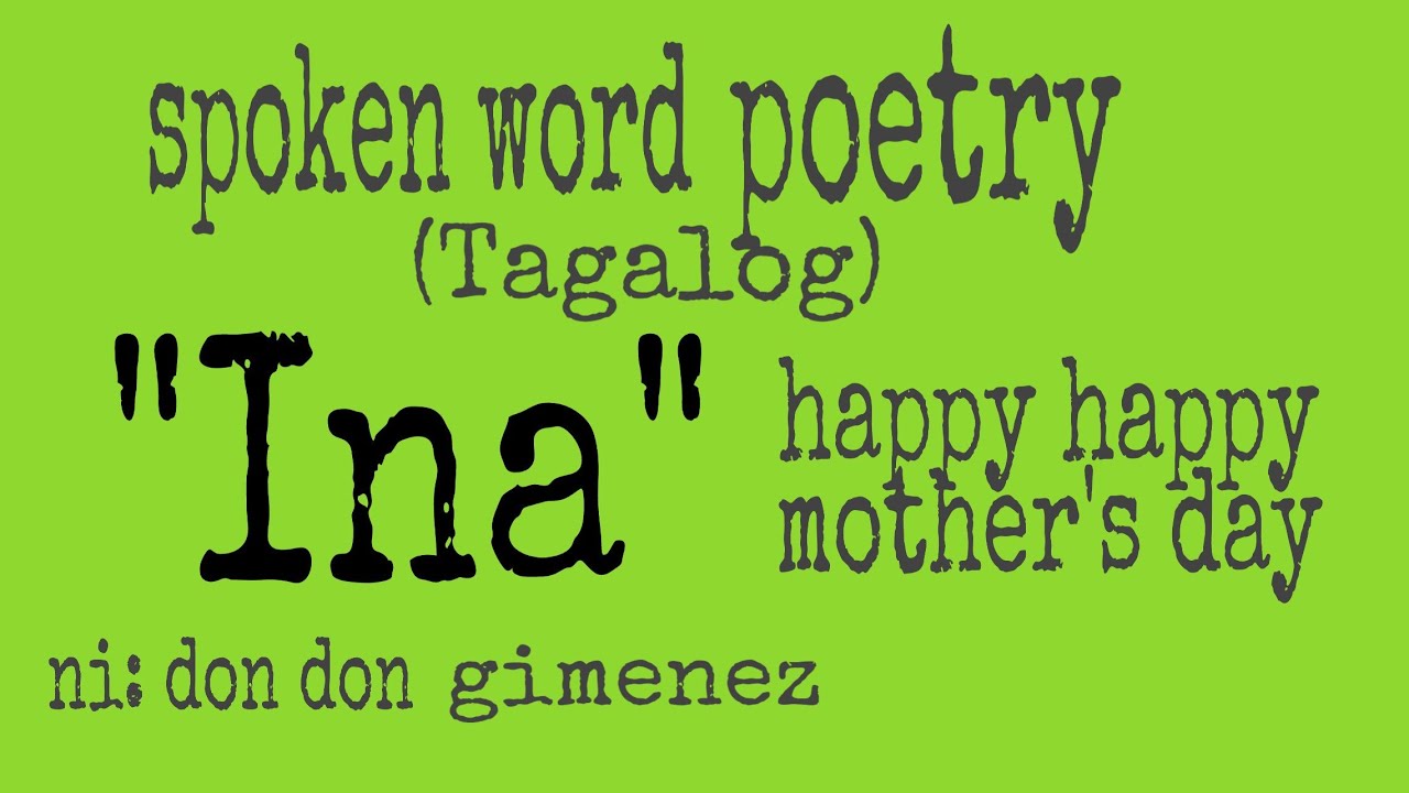 "Ina" | happy mother's day Po | - spoken word poetry tagalog - YouTube