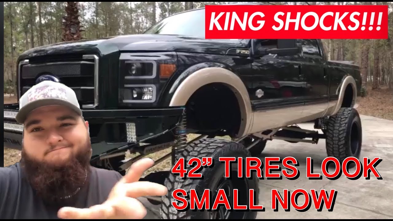 Full custom 16” lifted F250 (King coil-overs) - YouTube