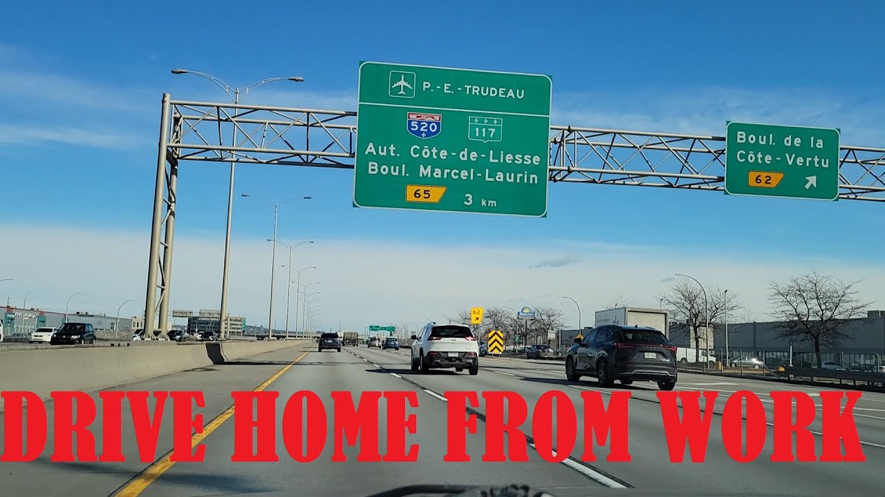 Drive home from work | Spring time in Canada| Nice Sunny Afternoon ...