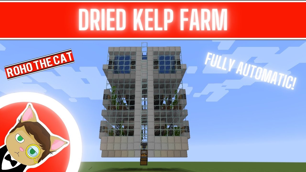 Minecraft Java - Dried Kelp Farm - Fully Automatic!! - YouTube