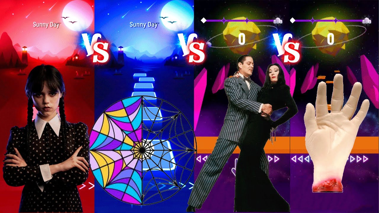 Wednesday Addams vs Addams family Symbols vs Morticia & Gomez vs Thing ...