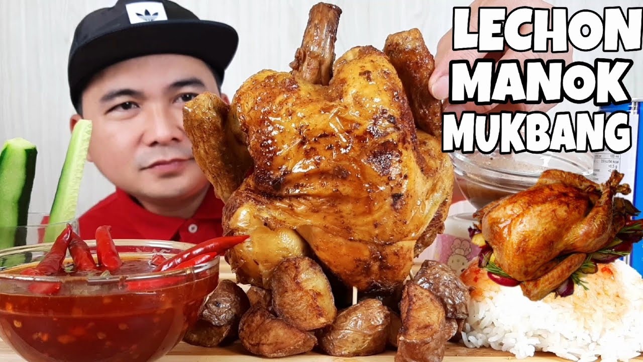 EATING ONE WHOLE LECHON MANOK MUKBANG || MUKBANG PHILIPPINES ...