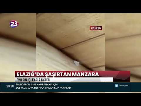 KOVANCILARA BAĞLI GÖÇMEZLER KÖYÜNDE RÜZGARIN ETKİSİ İLE BİRÇOK EVİN İÇİ DE KARLA DOLDU