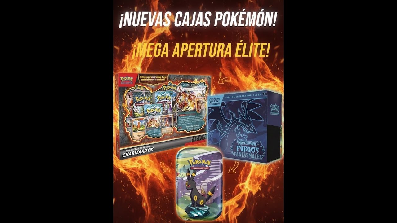 ¡CHARIZARD EX! Apertura 🔥 ETB Fuegos Fantasmales + Mini Lata de Umbreon ...