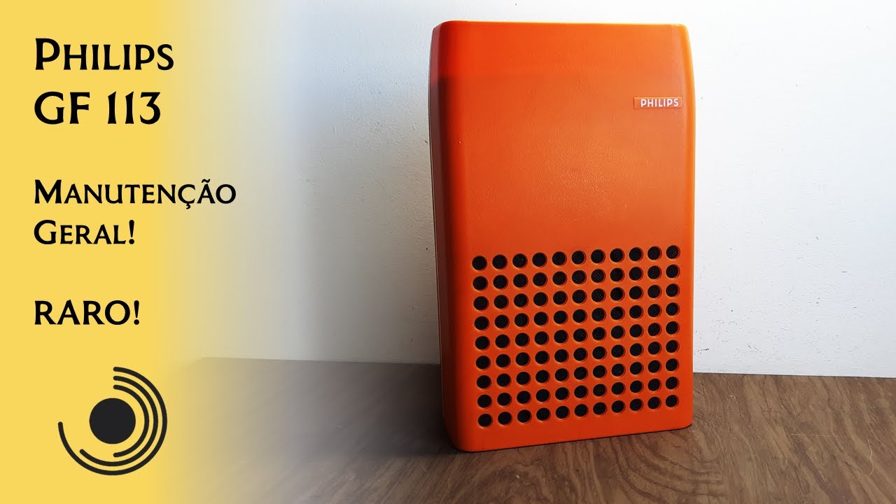 Manutenção - Toca Disco Portátil Philips GF 113 Laranja Raro! - YouTube