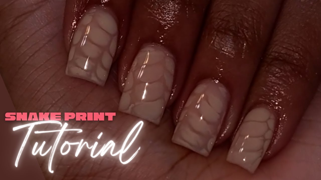 Easy Snake Print Nails Tutorial 🐍 | Beginner-Friendly | Blooming Gel ...