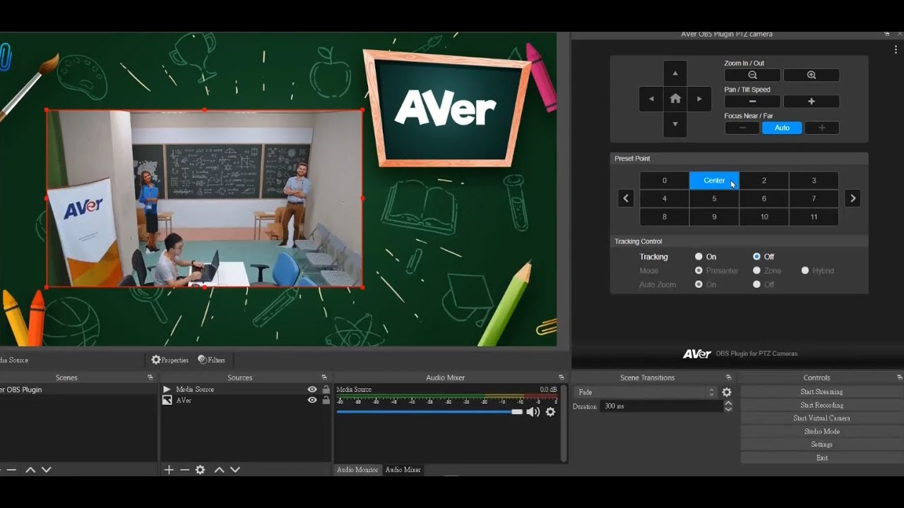 How to install and use AVer OBS Studio Plugin - AVer PTZ/PTC camera control - YouTube