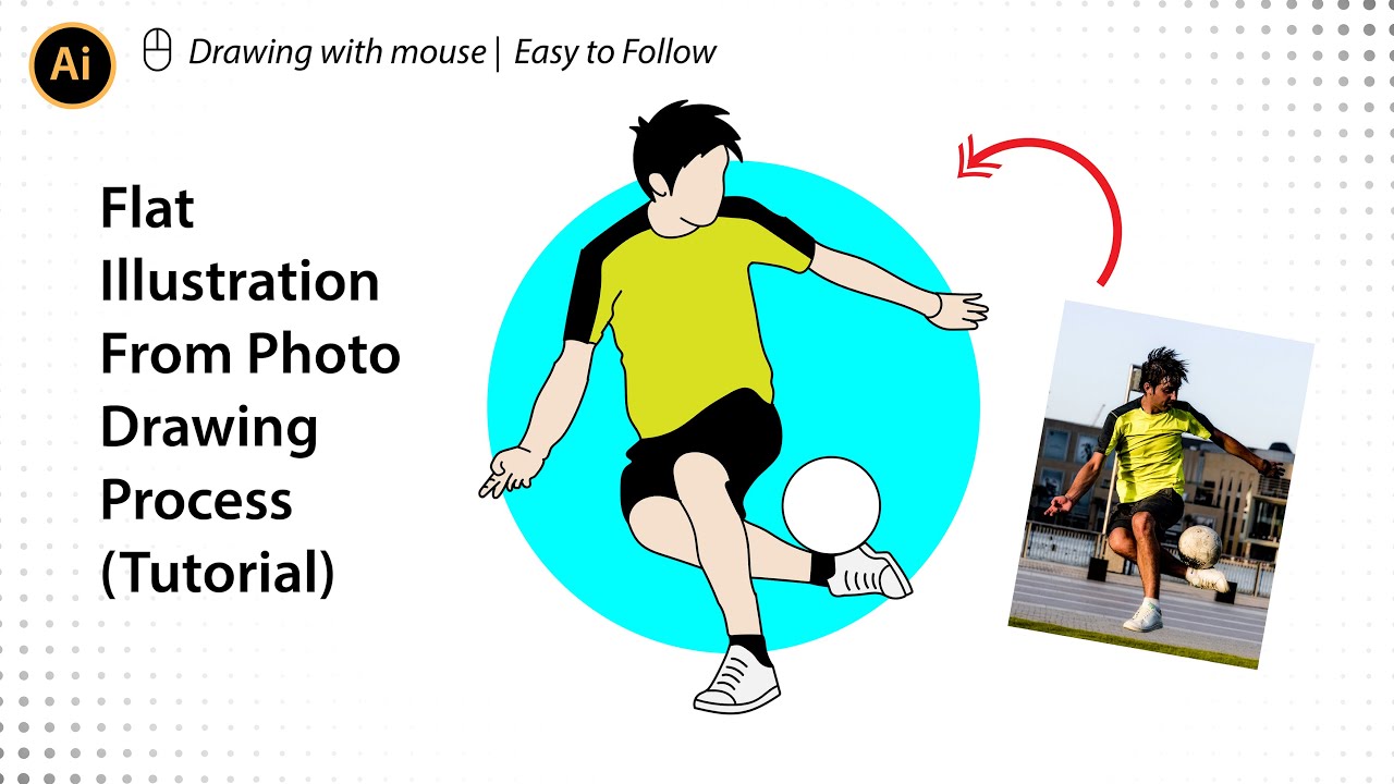 How to Make Simple Illustration from Photo in Adobe Illustrator - YouTube