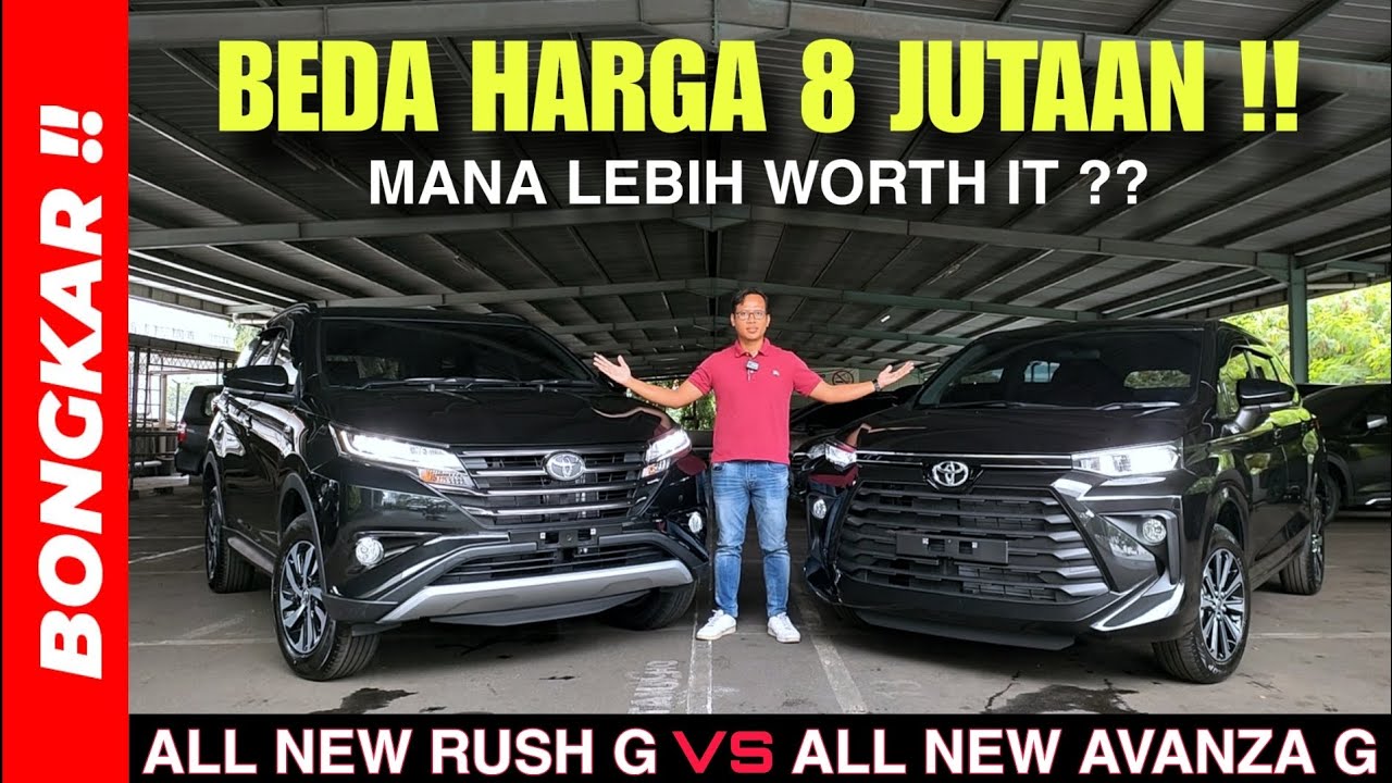 Bongkar !! PERBANDINGAN TOYOTA NEW RUSH G VS ALL NEW AVANZA G 2024 ...