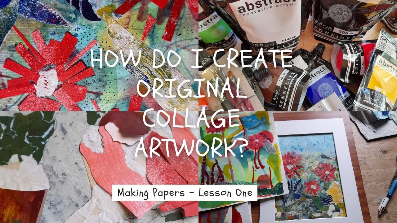 Want to Make Original Collage Artwork? Start Here. #paintedpapers #demo ...