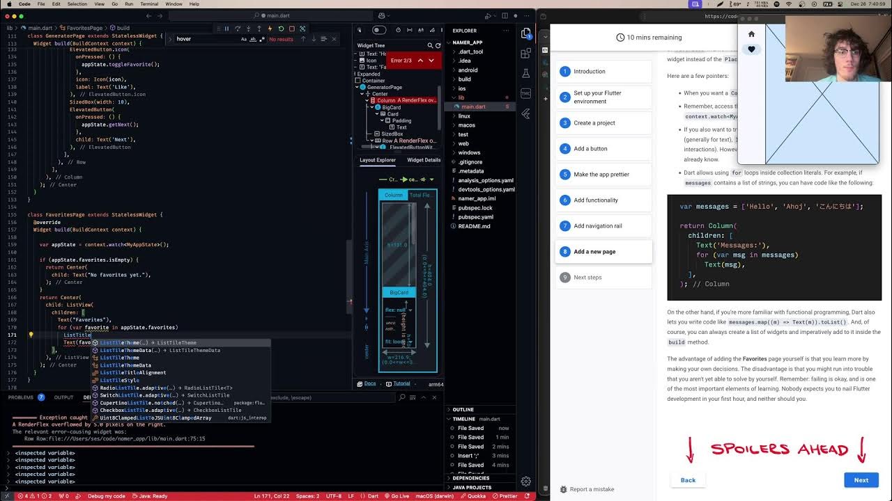 learning flutter / spring boot - YouTube
