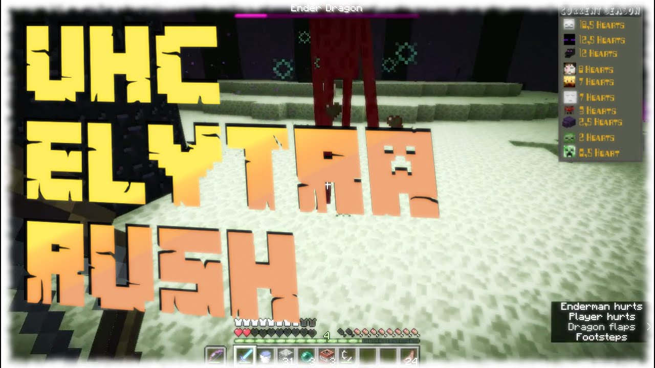 UHC Elytra Rush E15: The Dragon HURTS A LOT! (Minecraft) - YouTube