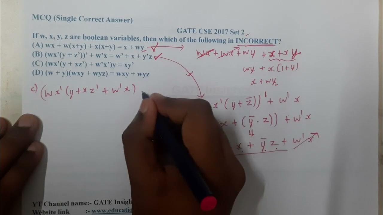 GATE CSE 2017 SET 2 || Digital Electronics || GATE Insights Version: CSE - YouTube