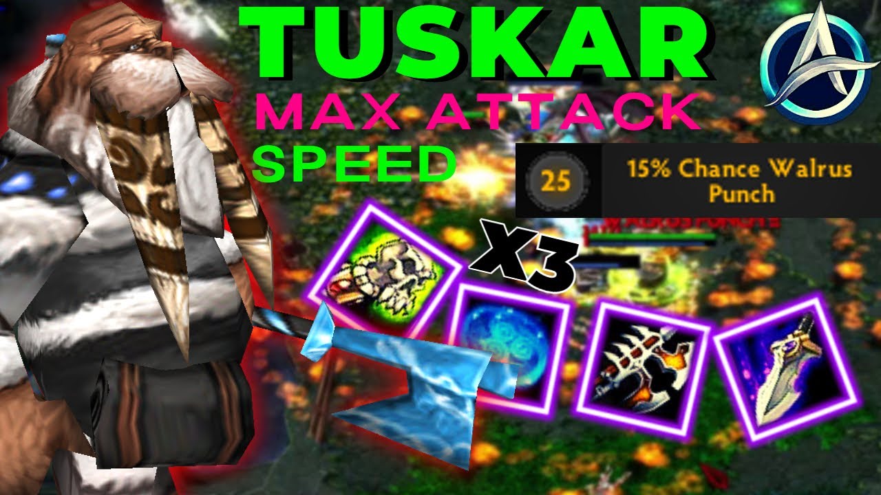 TUSKAR DOTA 1 CON SU TALENTO LVL 25 Y 3X MOON SHARD + 300 ATTACK SPEED ...