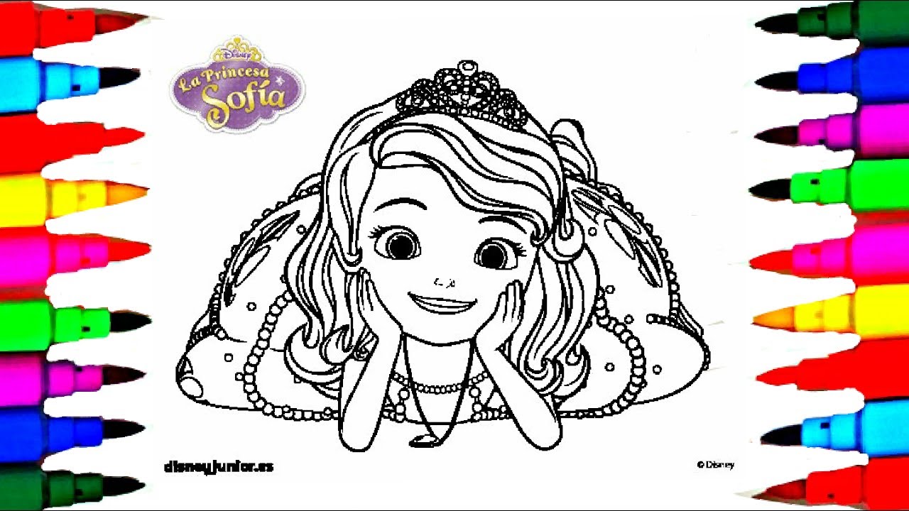 Princess Sofia the First Coloring Pages l Kids Fun Art Activities ...