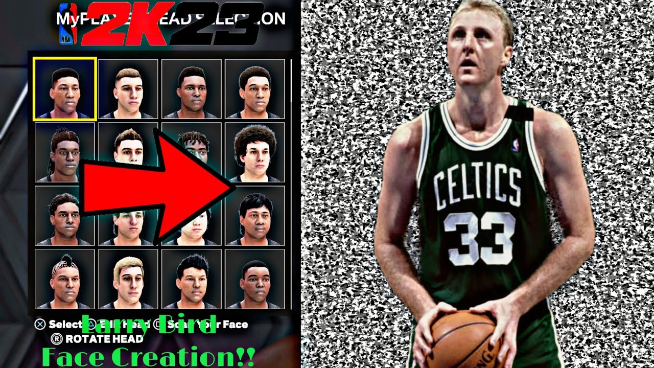 NBA2K23 HOW TO MAKE LARRY BIRD FACE CREATION!!! [PS4/PS5/XBOX] [CURRENT ...