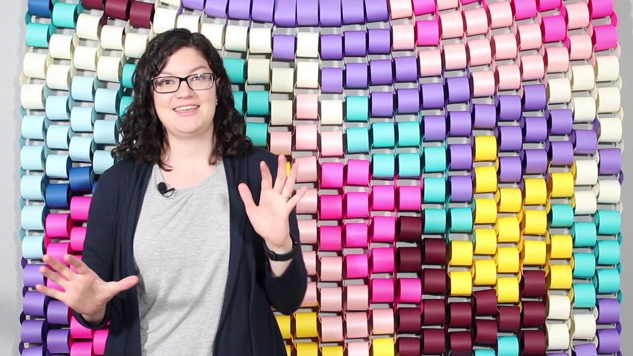 DIY Paper Chain Backdrop | Modern Paper Wall Art Hanging - YouTube
