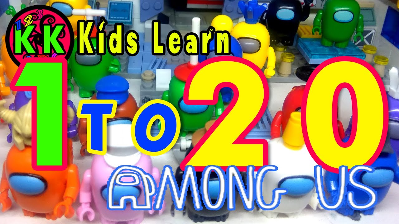 AMONG US 20 units minifigs Kids Learn Counting 1 to 20 - YouTube