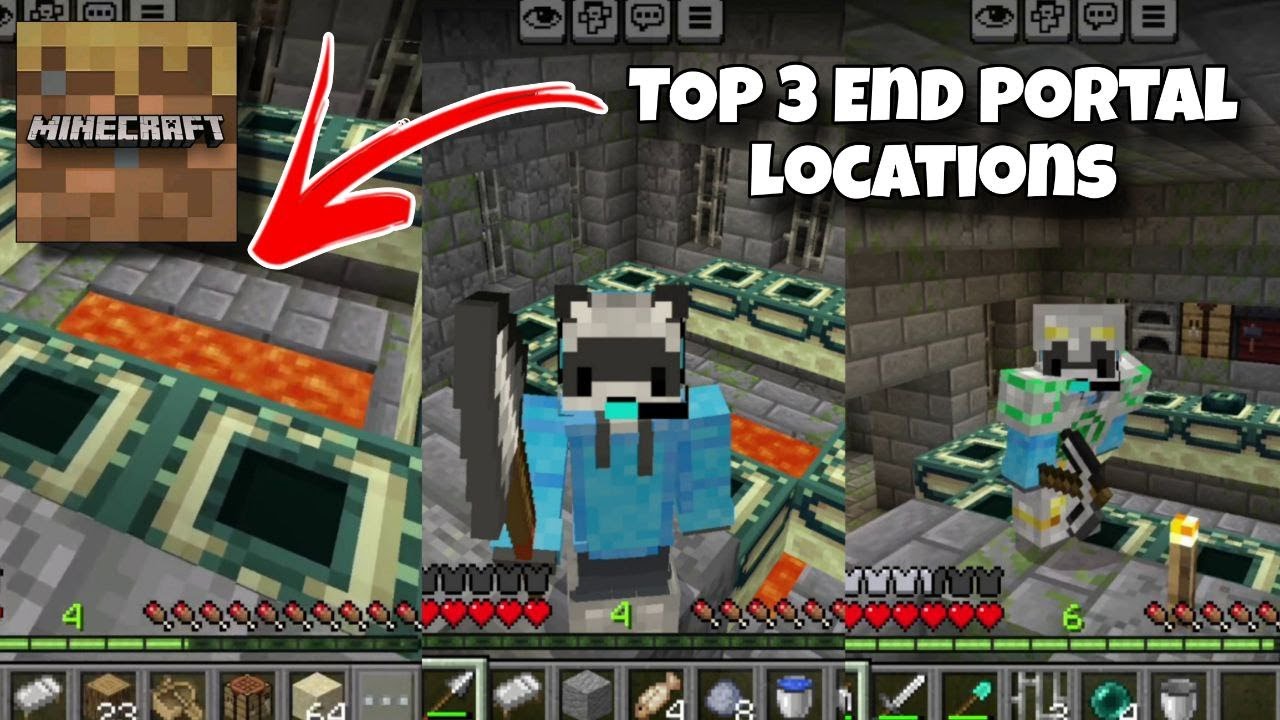 TOP 3 END PORTAL/Stronghold Locations & Secret Loot in Minecraft Trial ...