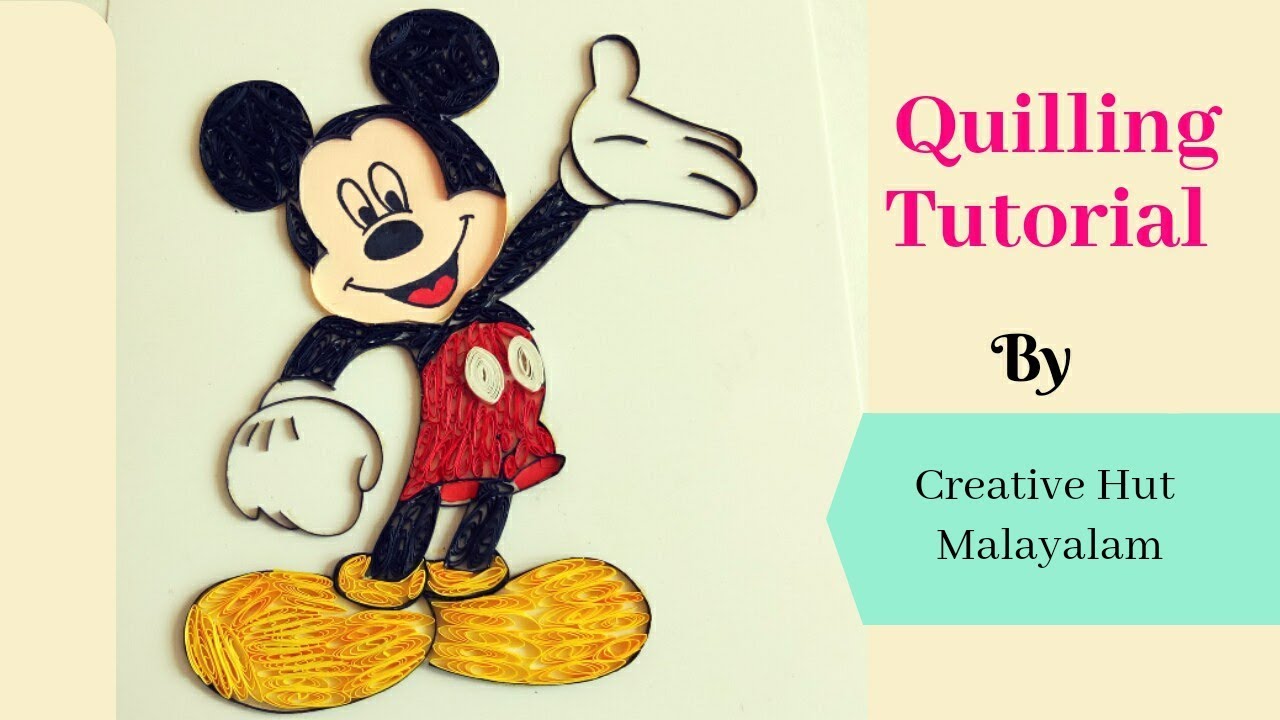 Quilling art basics/ Mickey mouse quilling/ Quilling tutorial for ...