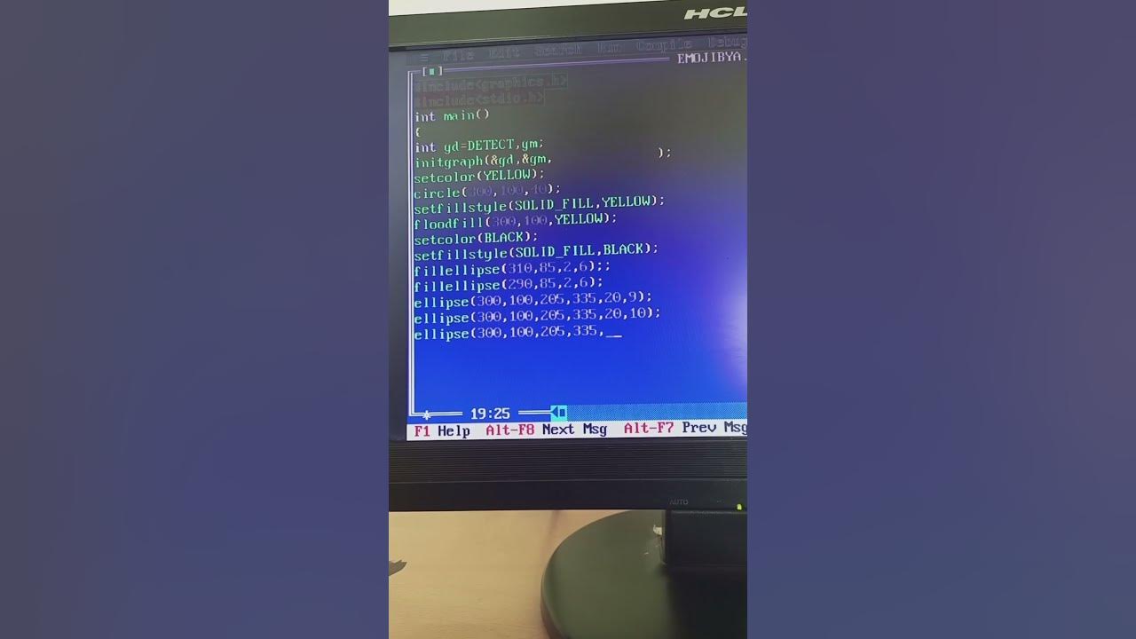 emoji in turbo c++🤩😱😱 |#shorts|#trending - YouTube