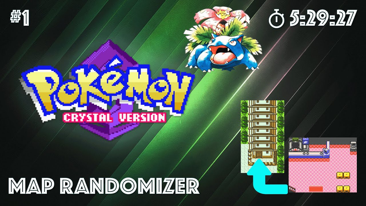 Pokémon Crystal Map randomizer in 5:29:27! - YouTube