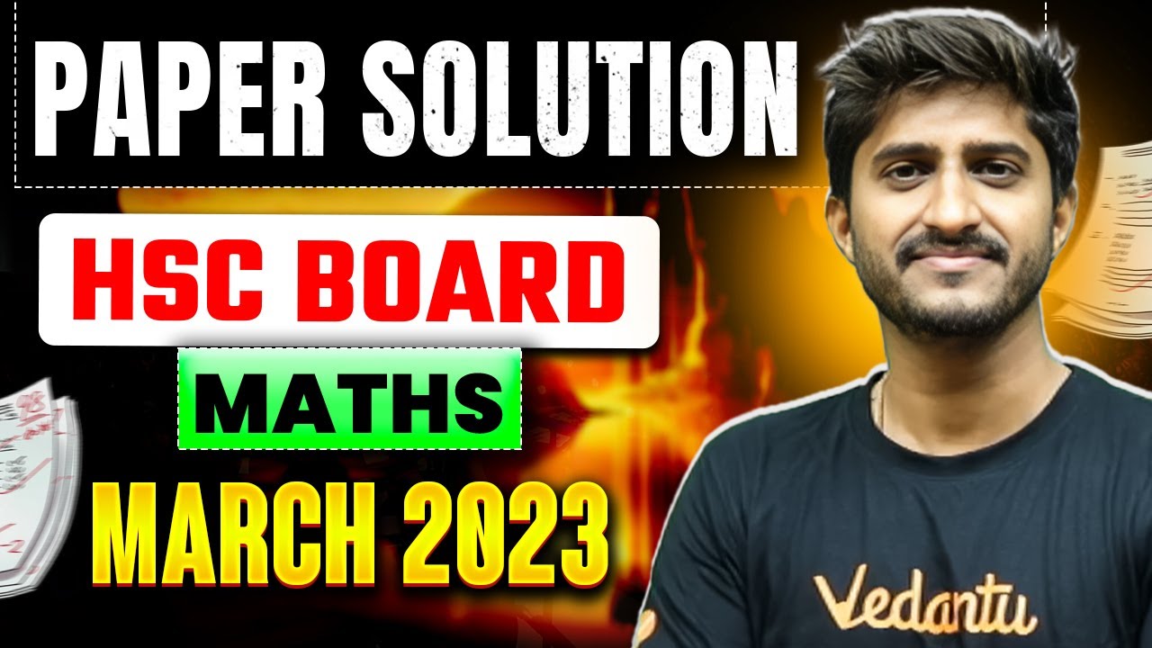 HSC Maths March 2023 Question Paper Solution!📝 Full Paper Solved Step ...