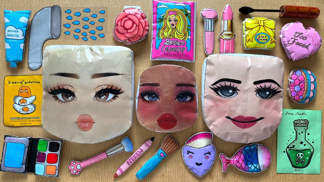 ️ Paper Diy ️ Roblox Skincare and Makeup COMPILATION 💅🏻 ASMR 💖 Blind ...