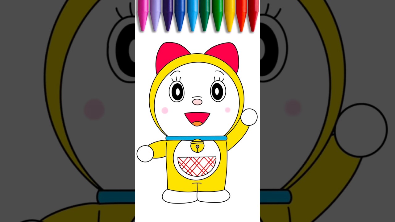 How to draw Dorami from Doremon for kids - DrawColor #easy #cute # ...