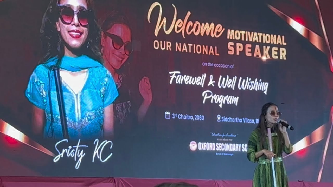 Shristi KC | Motivational Speaker | Blind Rocks | Oxford College Butwal ...