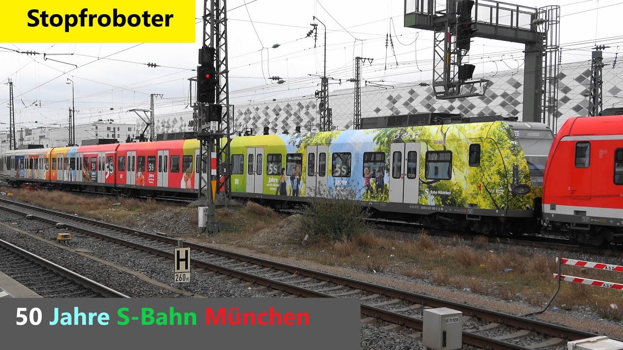 München: 50 Jahre S-Bahn München Jubiläumszug & Stopfroboter Edelweiss ...