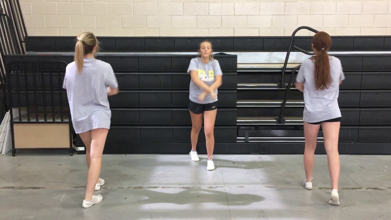 TLH Cheer - Sideline - push'em back take'em down defense defense - YouTube