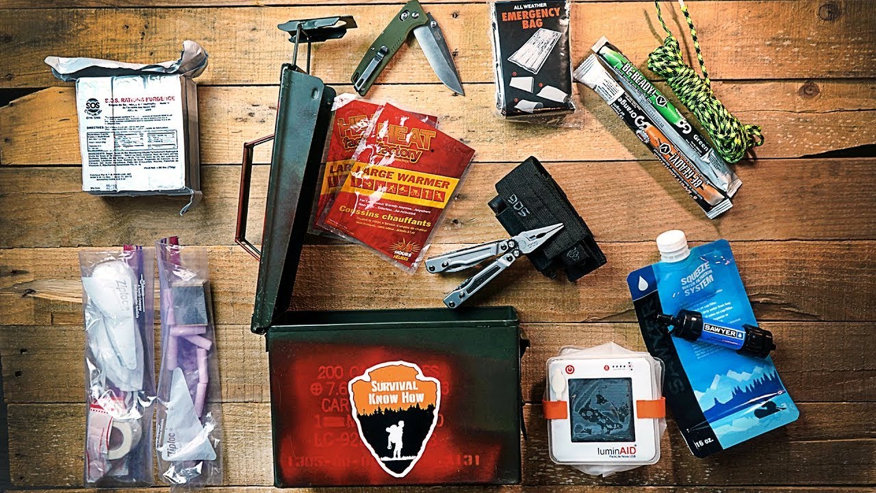 Every Item In This Ammo Can Survival Kit - YouTube