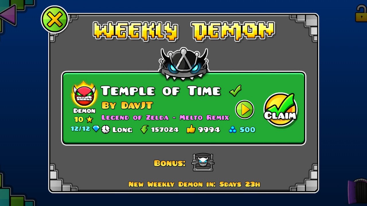 #191 Temple of Time (by DavJT) [Geometry Dash] - YouTube