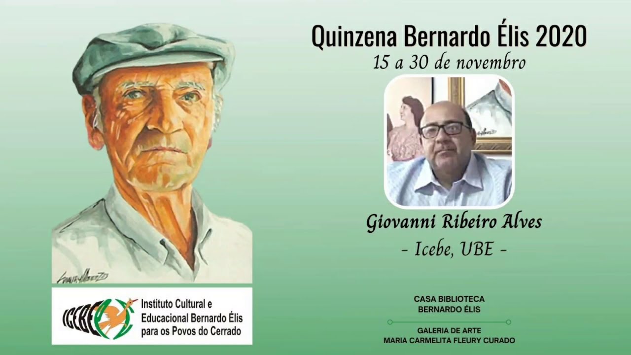 Quinzena Cultural Bernardo Élis 2020 - Giovanni Ribeiro Alves - YouTube