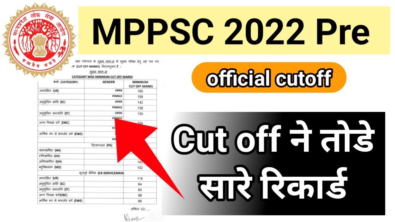 Mppsc 2022 cutoff ने तोडे सारे रिकार्ड | mppsc 2022 pre cut off | mppsc ...