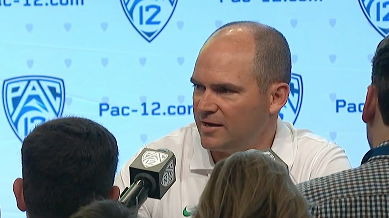 2016 Pac-12 Football Media Day: Oregon's Mark Helfrich discusses ...