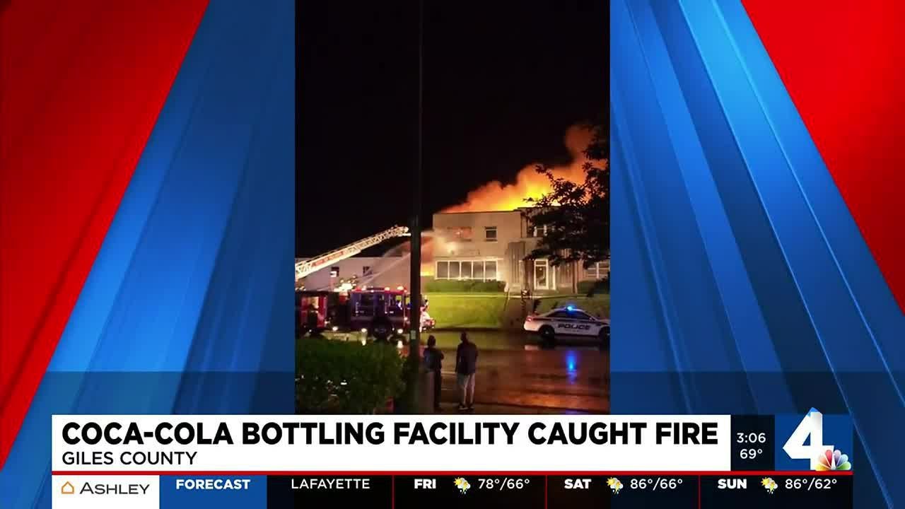 Coca-Cola bottling facility catches fire - YouTube