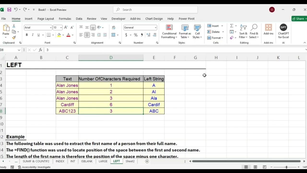 Day-26 L-Len Function| Learning Alphabetically excel formulas| Basic to advanced Excel series ...