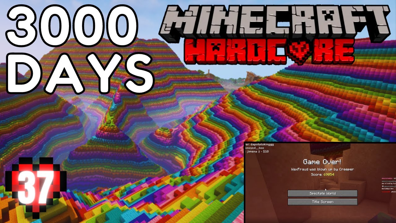 I DIED in my 3000 Day Minecraft 1.18 Hardcore Survival World - YouTube