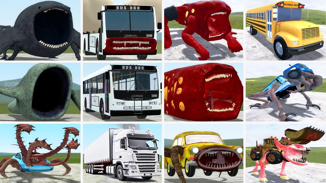 MONSTER CAR: MERCEDES EATER,BUS EATER,BANK TRUCK EATER,TRUCK EATER ...