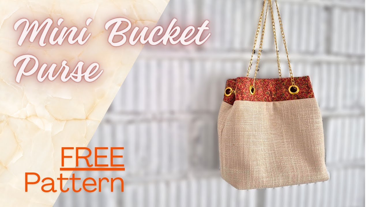 Easy DIY Mini Bucket Purse | Free Printable Pattern - YouTube