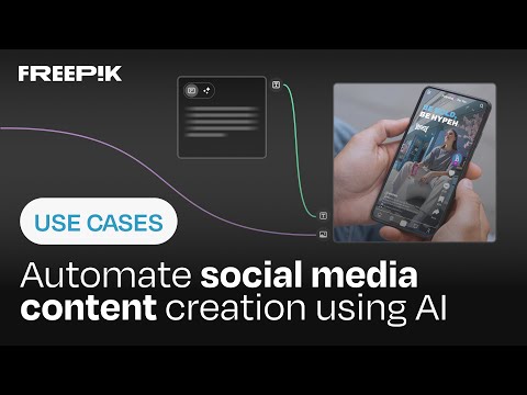 Use AI to create automated social media content | Freepik Use Cases