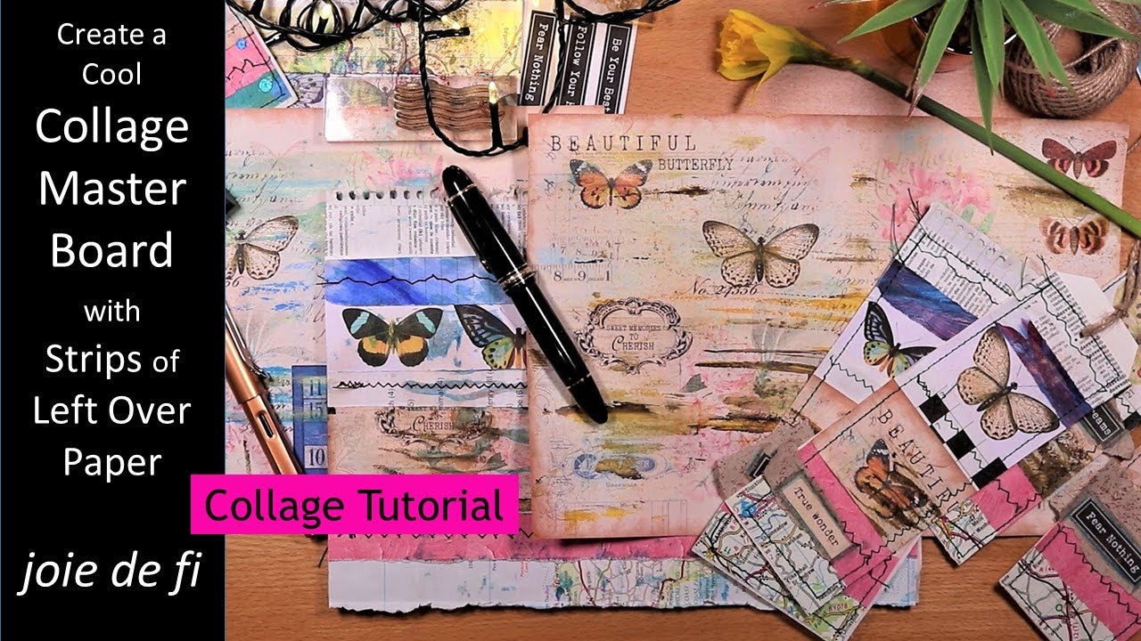 Create A Cool Collage Master Board With Strips Of Left Over Paper 🌟 ...