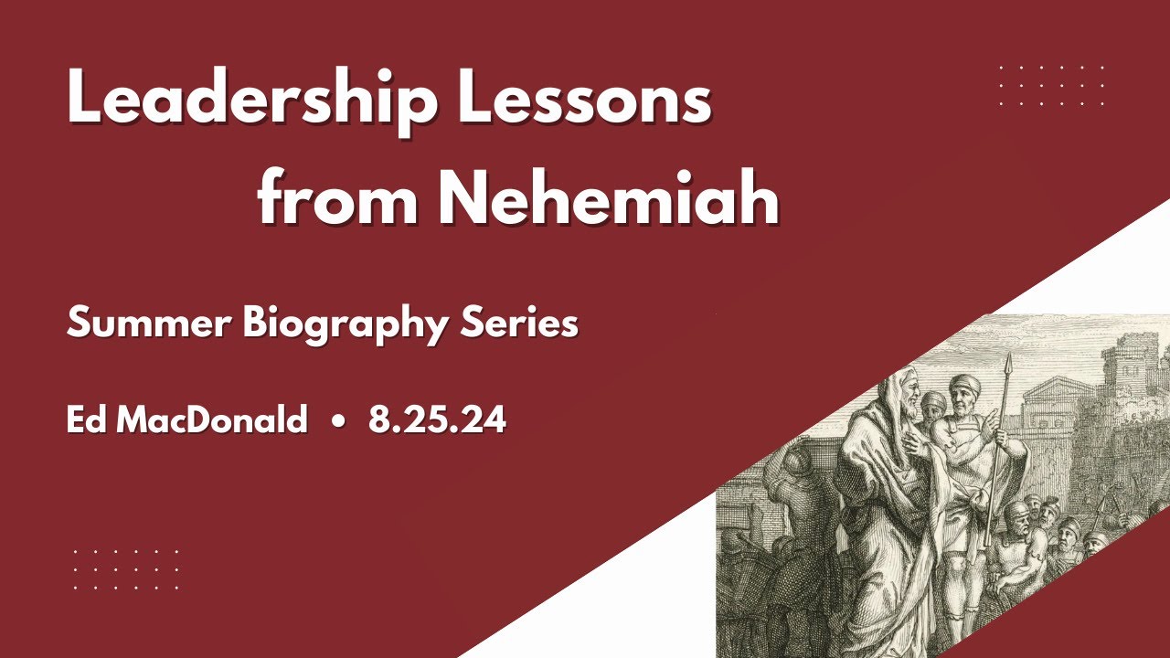 Leadership Lessons from Nehemiah Various Passages - YouTube